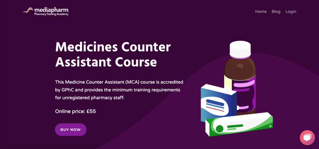 Medicines Counter Assistant Course (MCA) - GPhC Accredited